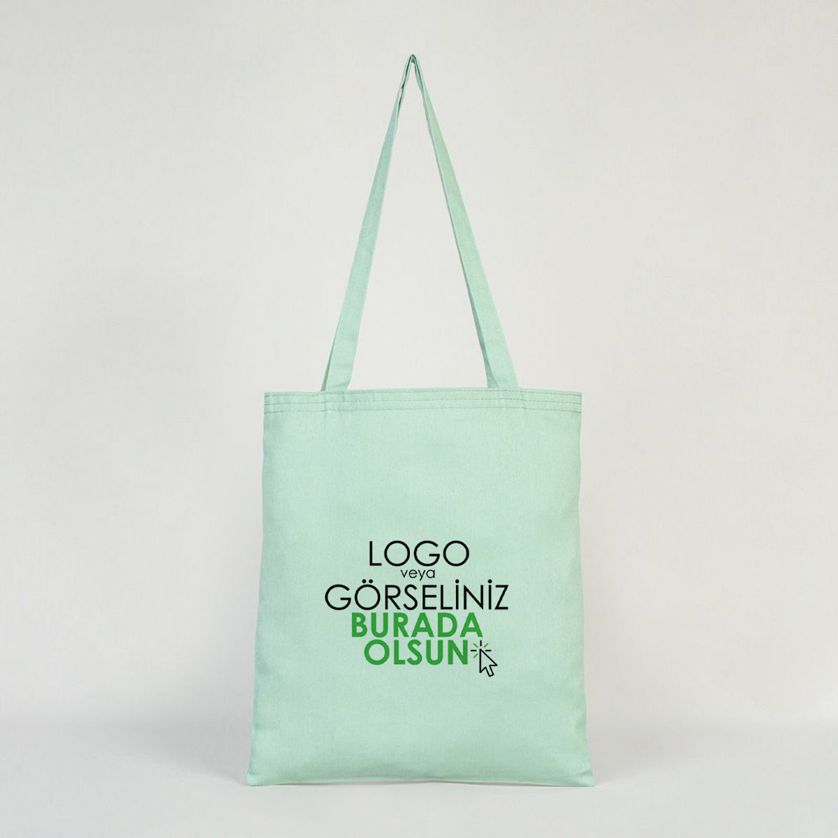 Gabardin Bez Çanta Mint Yeşili 35x40 cm – istecanta.com